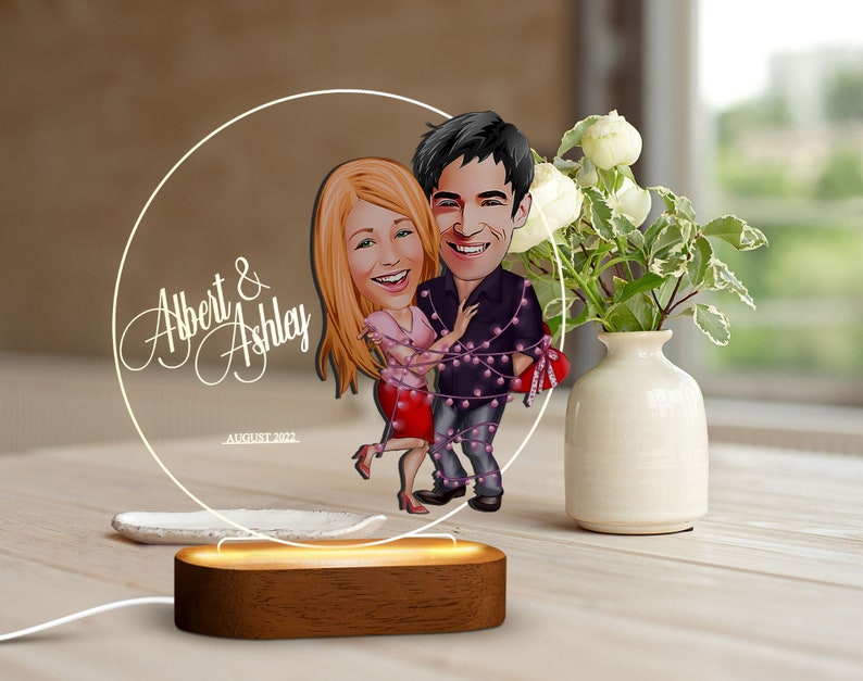 Custom LED Night Light Decor Prepared With a Special Cartoon - Etsy