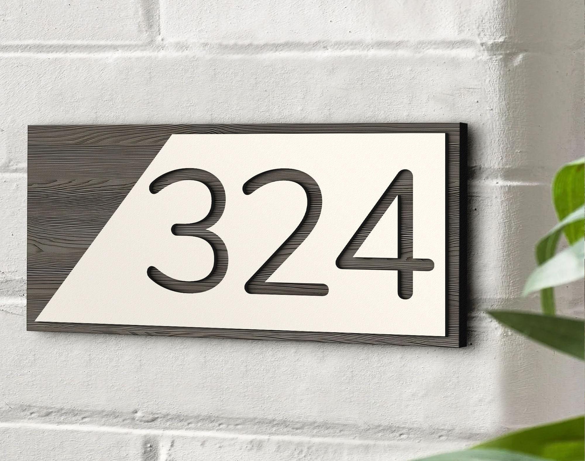 Personalized Wood House Number Sign, Custom Address Number Sign, Porch ...