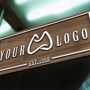 Personalized Wooden Logo Sign, Wooden Sign, Custom Wood Company Sign ...