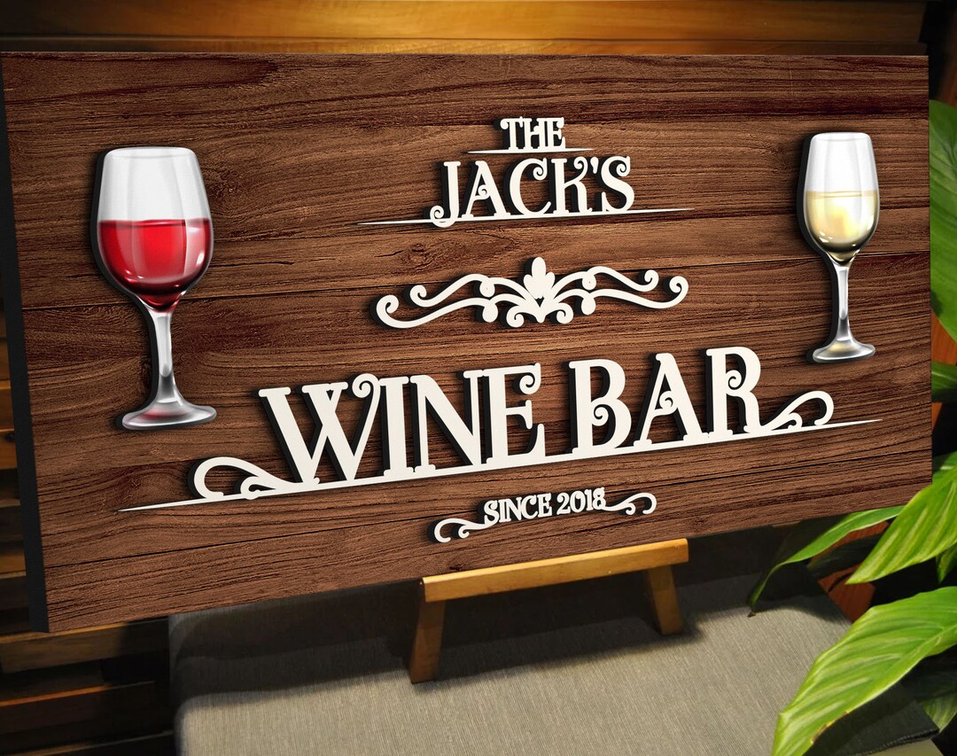 Personalized Wooden Bar Sign Custom Wood Sign Personalized - Etsy