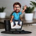 Personalized 3D Wooden Cartooned Computer Engineer Figurine Trinket ...