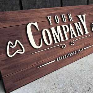 Personalized Wooden Logo Sign Wooden Sign Custom Wood - Etsy