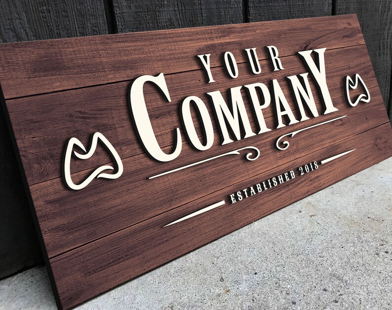 Personalized Wooden Logo Sign Wooden Sign Custom Wood - Etsy