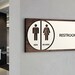 Restroom Door Sign, Men Women WC, Toilet Entrance, Restaurant Sign ...