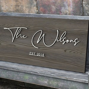 Custom Wood Sign, Personalized Family Name Sign, Wooden Last Name Sign ...