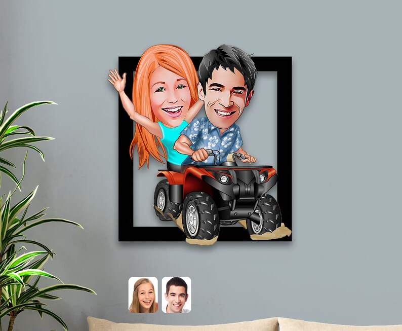 Custom ATV Rider 3D Wood Painting With Personalized - Etsy