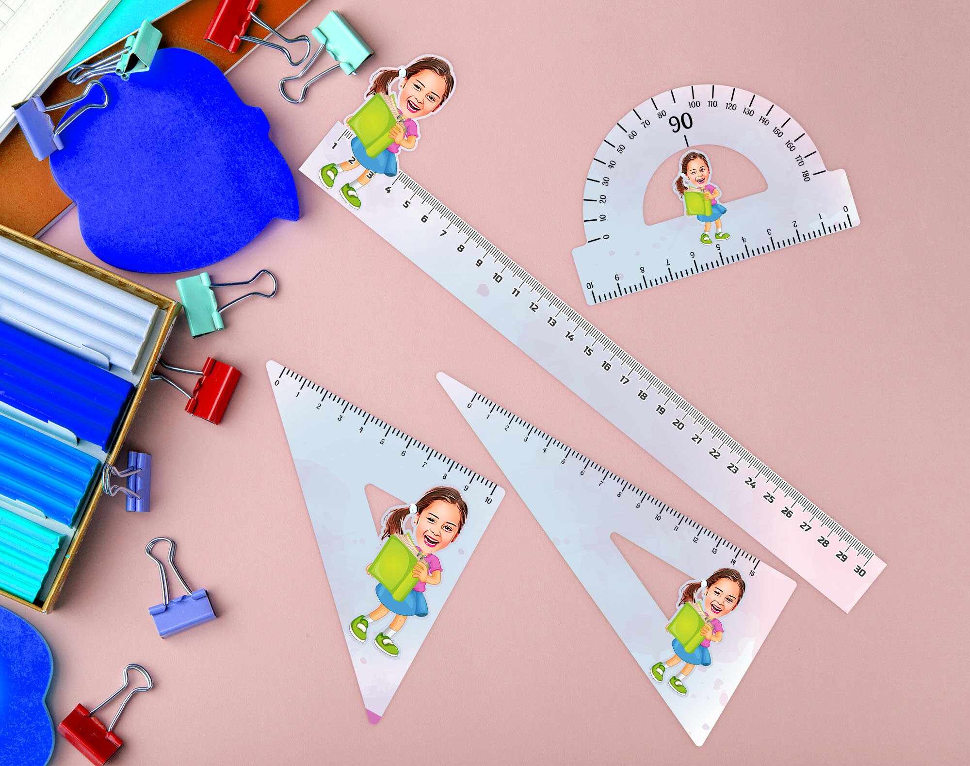 Personalized 4 Pcs Plexi School Ruler Set With Student - Etsy