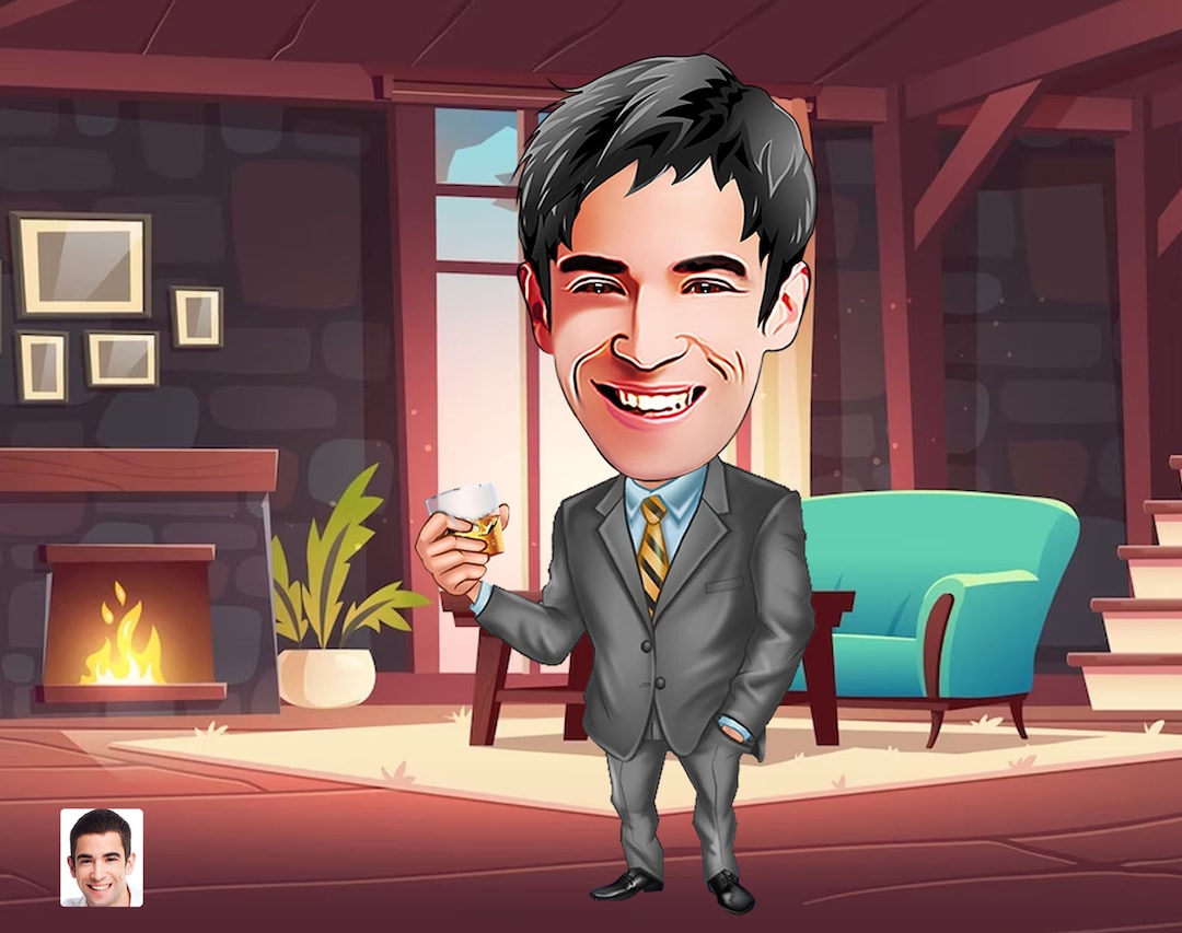 Personalized Boss Cartoon Drawing, Custom CEO Cartoon Drawing, Cartoon ...