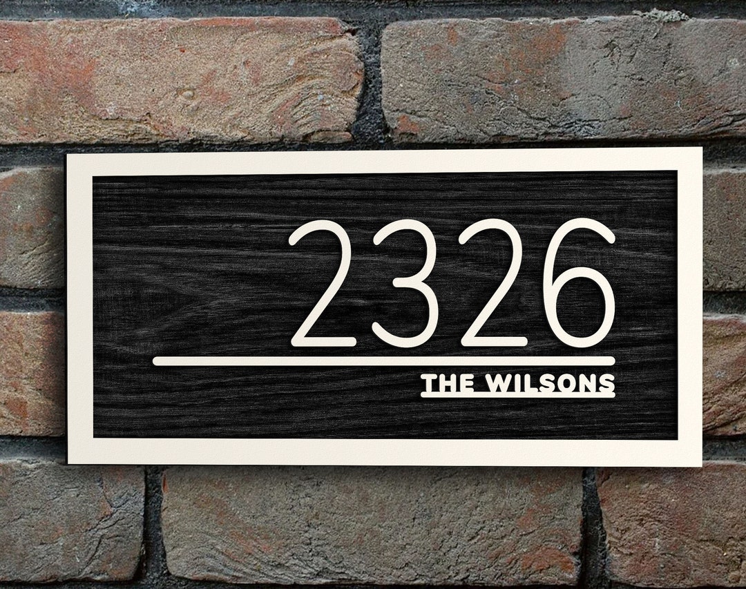 Personalized Wood House Number Sign, Custom Address Number Sign, Porch ...