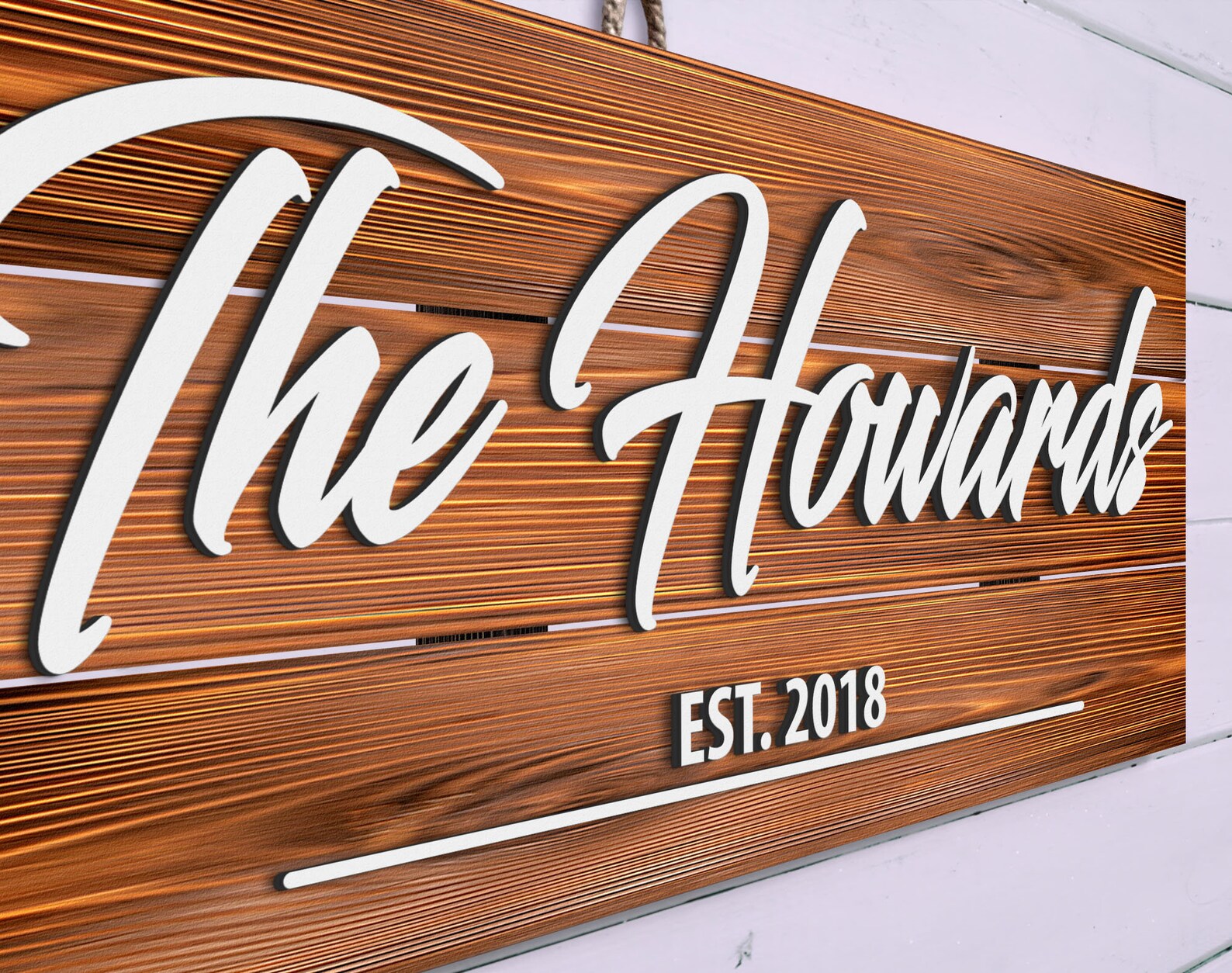 Custom Wooden Sign Personalized Name Sign Surname Pallet - Etsy