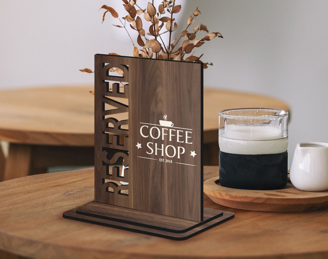 Personalized Reserved Table Sign, Custom Wooden Restaurant Sign ...