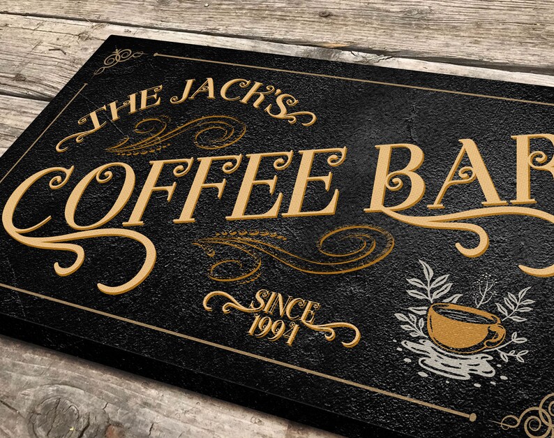 Personalized Canvas Coffee Bar Sign Custom Canvas Frame - Etsy