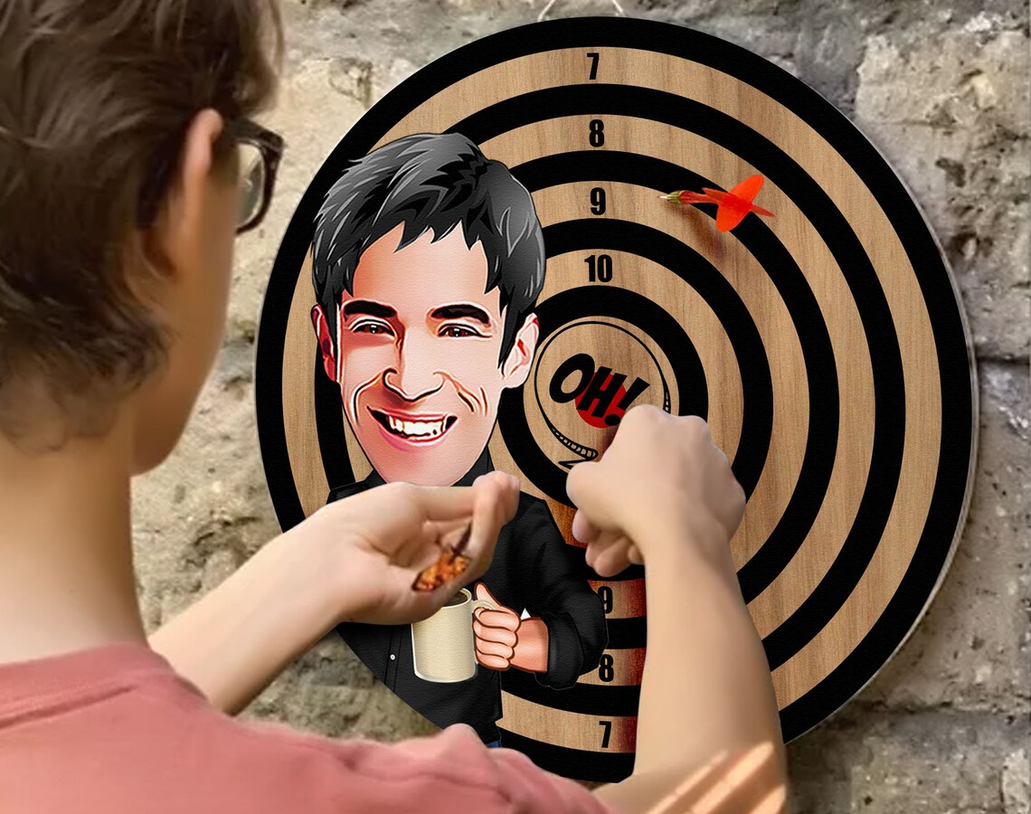 Personalized Cartoon Entertainment Dart Game 16 Inch Wall - Etsy