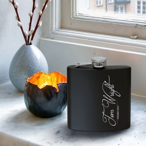 Personalized Laser Engraved Steel Hip Flask, Custom 6oz Hip Flask ...
