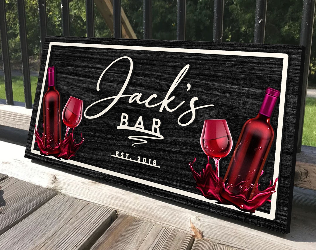 Personalized Wooden Bar Sign, Custom Wood Sign, Personalized Wood Sign ...