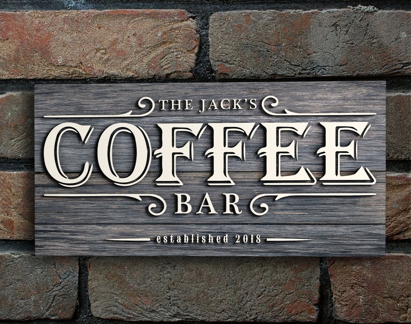 Personalized Coffee Bar Sign Wooden Sign Gift Custom Wood - Etsy