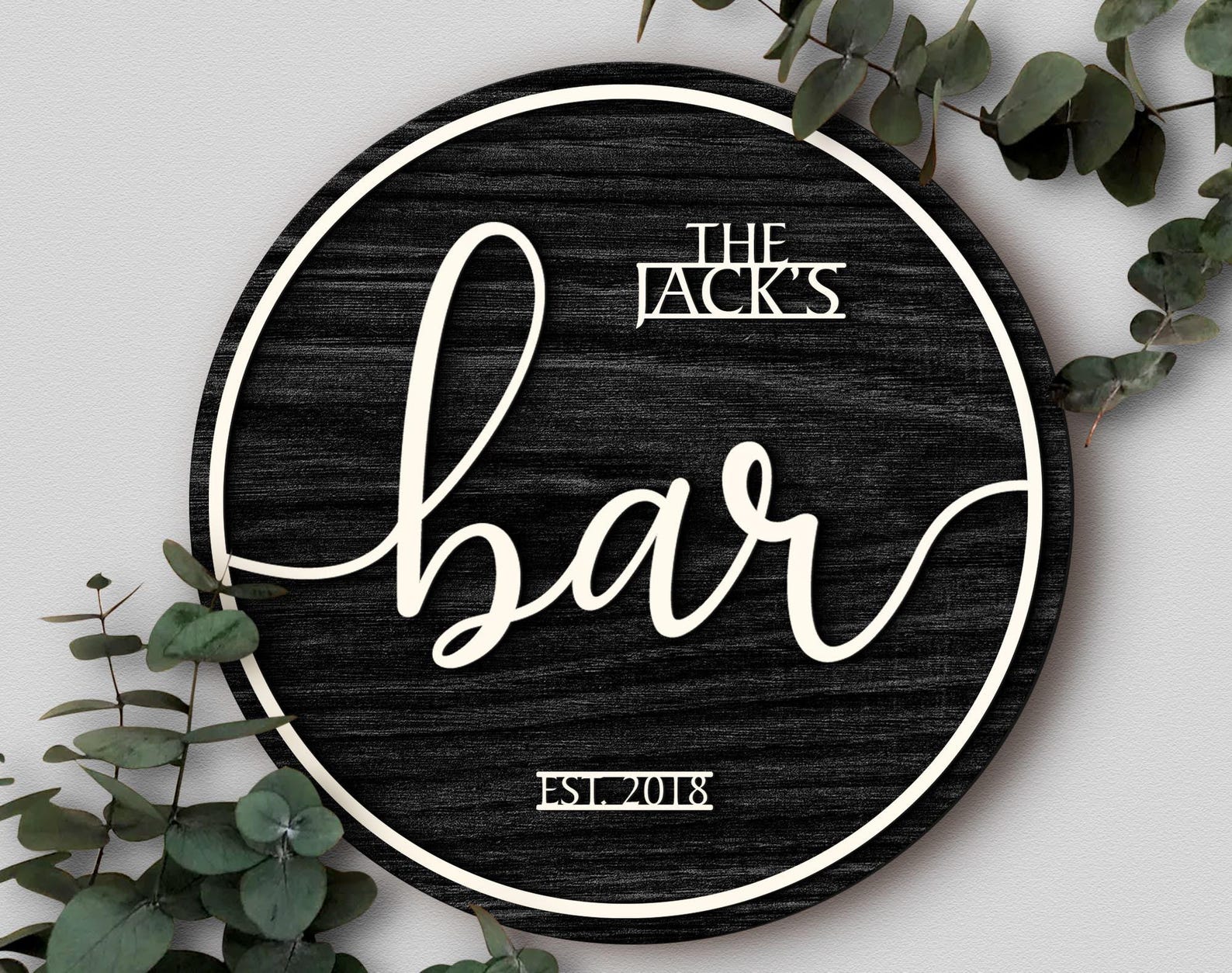 Personalized Coffee Bar, Coffee Shop Sign, Round Wooden Sign, Custom ...