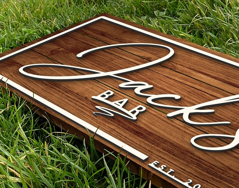 Personalized Bar Sign Wooden Sign Gift Custom Wood Sign - Etsy