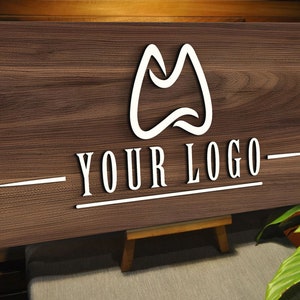 Personalized Wooden Logo Sign, Wooden Sign, Custom Wood Office Sign ...