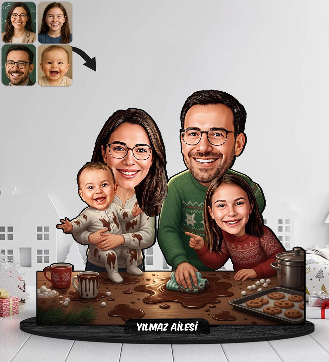 Personalized Christmas Gift for Family, Custom Family Bobblehead From ...