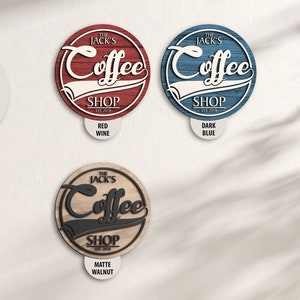 Personalized Coffee Bar Coffee Shop Sign Round Wooden Sign - Etsy