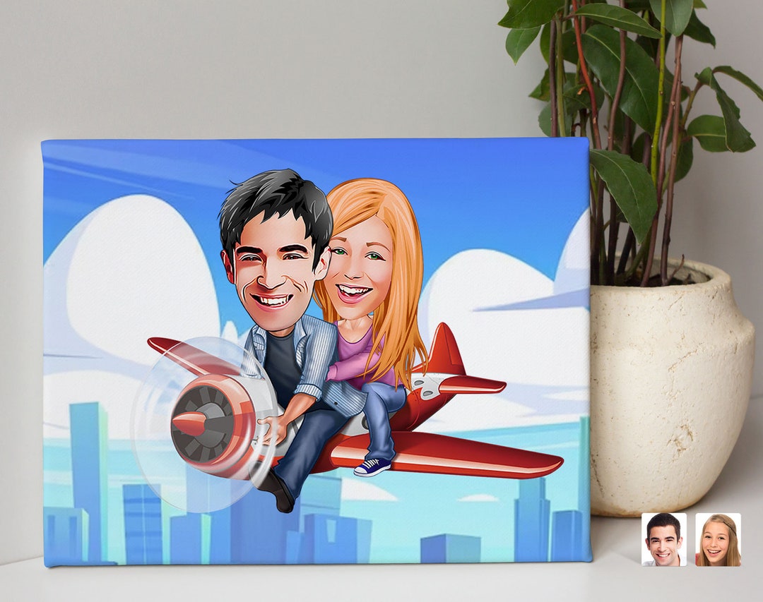 Personalized Cartoon Couple Drawing, Custom Cartoon Drawing, Cartoon ...