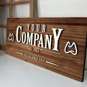 Personalized Wooden Logo Sign Wooden Sign Custom Wood - Etsy