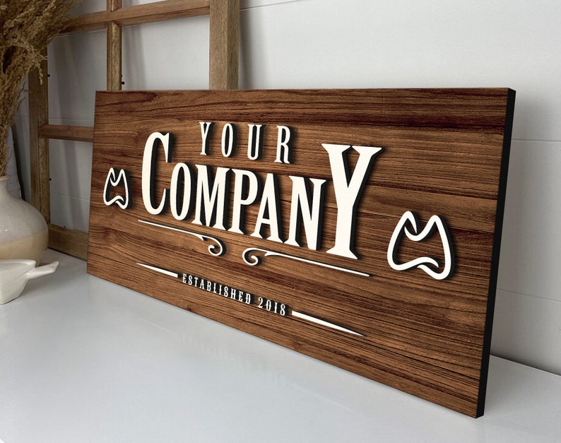 Personalized Wooden Logo Sign Wooden Sign Custom Wood - Etsy