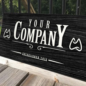 Personalized Wooden Logo Sign, Wooden Sign, Custom Wood Company Sign ...
