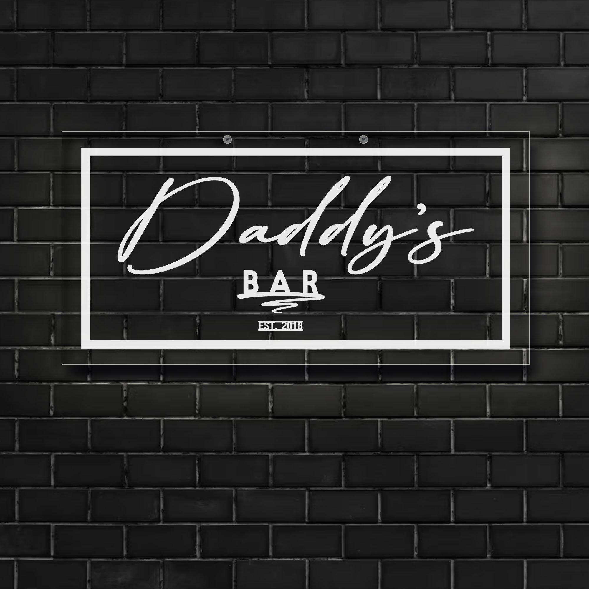 Personalized Clear Acrylic Bar Sign, Custom Bar Sign, Beer Pub, Man ...