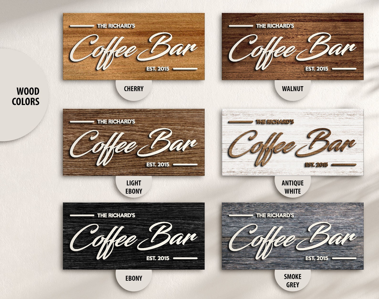 Personalized Coffee Bar Sign Wooden Sign Gift Custom Wood - Etsy