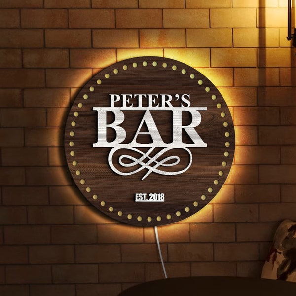 Lighted Bar Sign - Etsy