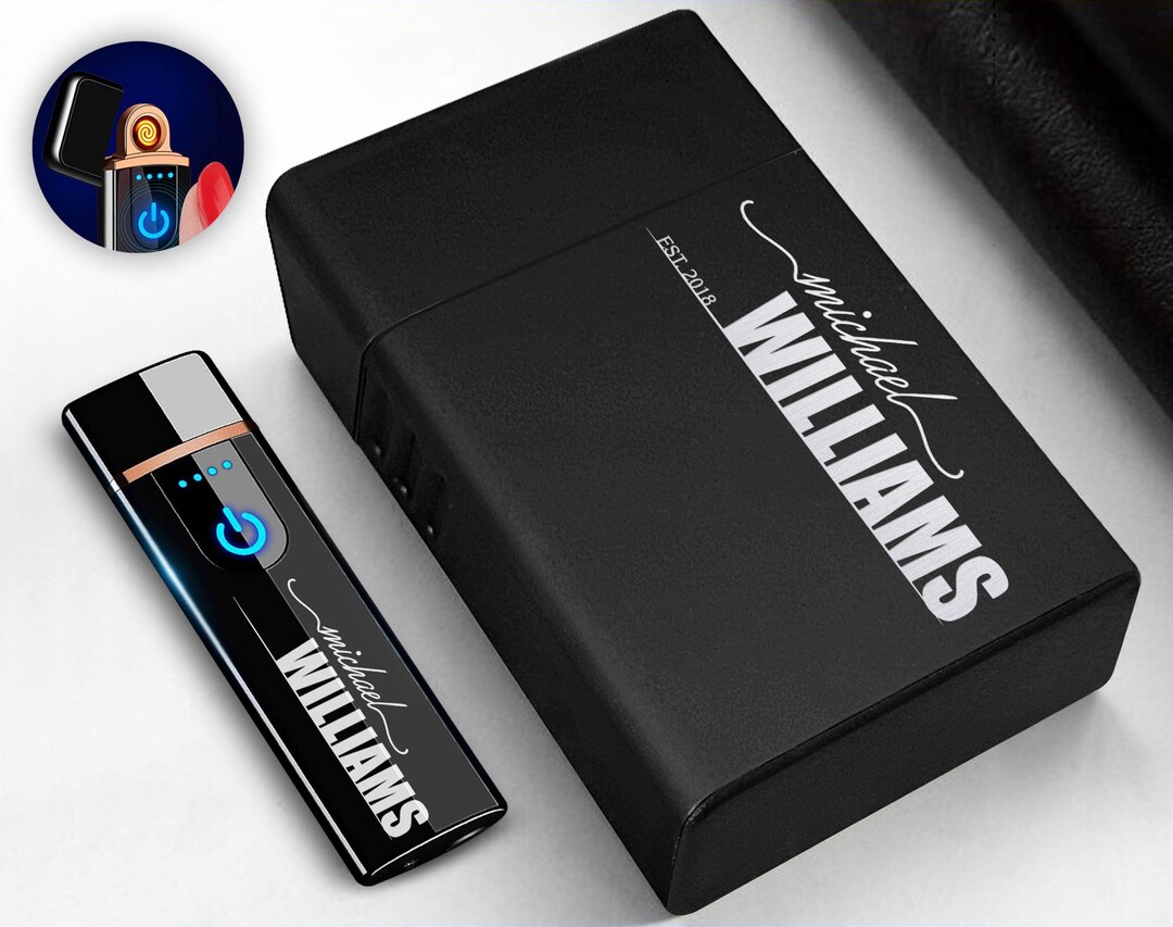 Personalised Laser Engraved Cigarette Box and Electronic Touch ...