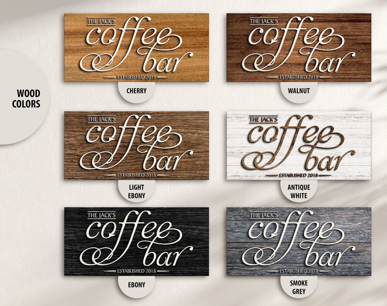 Personalized Coffee Bar Sign Wooden Sign Gift Custom Wood - Etsy
