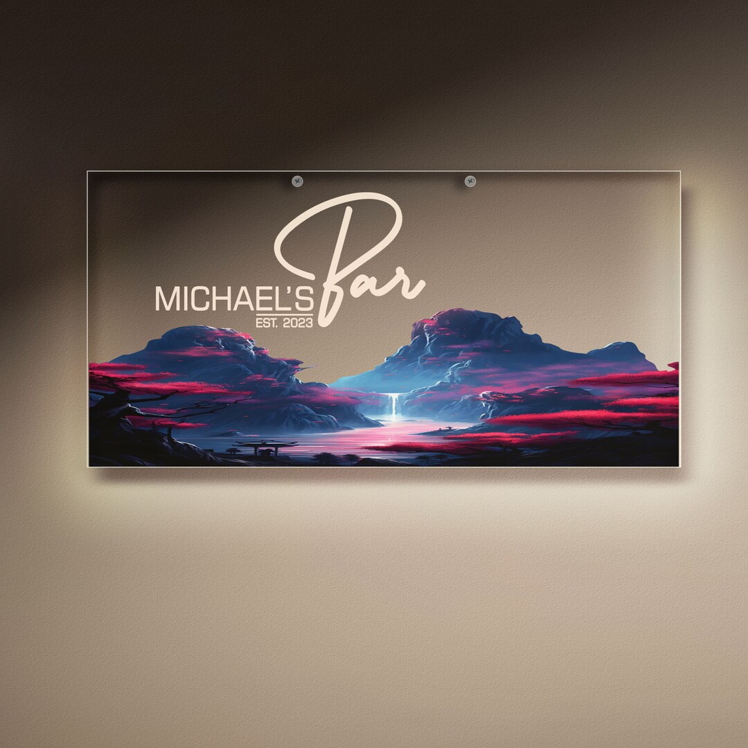 Personalized Clear Acrylic Bar Sign, Custom Bar Sign, Beer Pub, Man ...