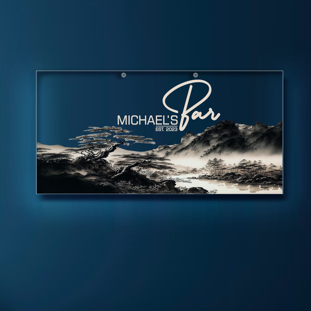 Personalized Clear Acrylic Bar Sign, Custom Bar Sign, Beer Pub, Man ...