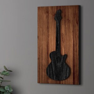 Wooden Music Sign, Custom Guitar Wood Sign, Wooden Sign, Home Decor ...