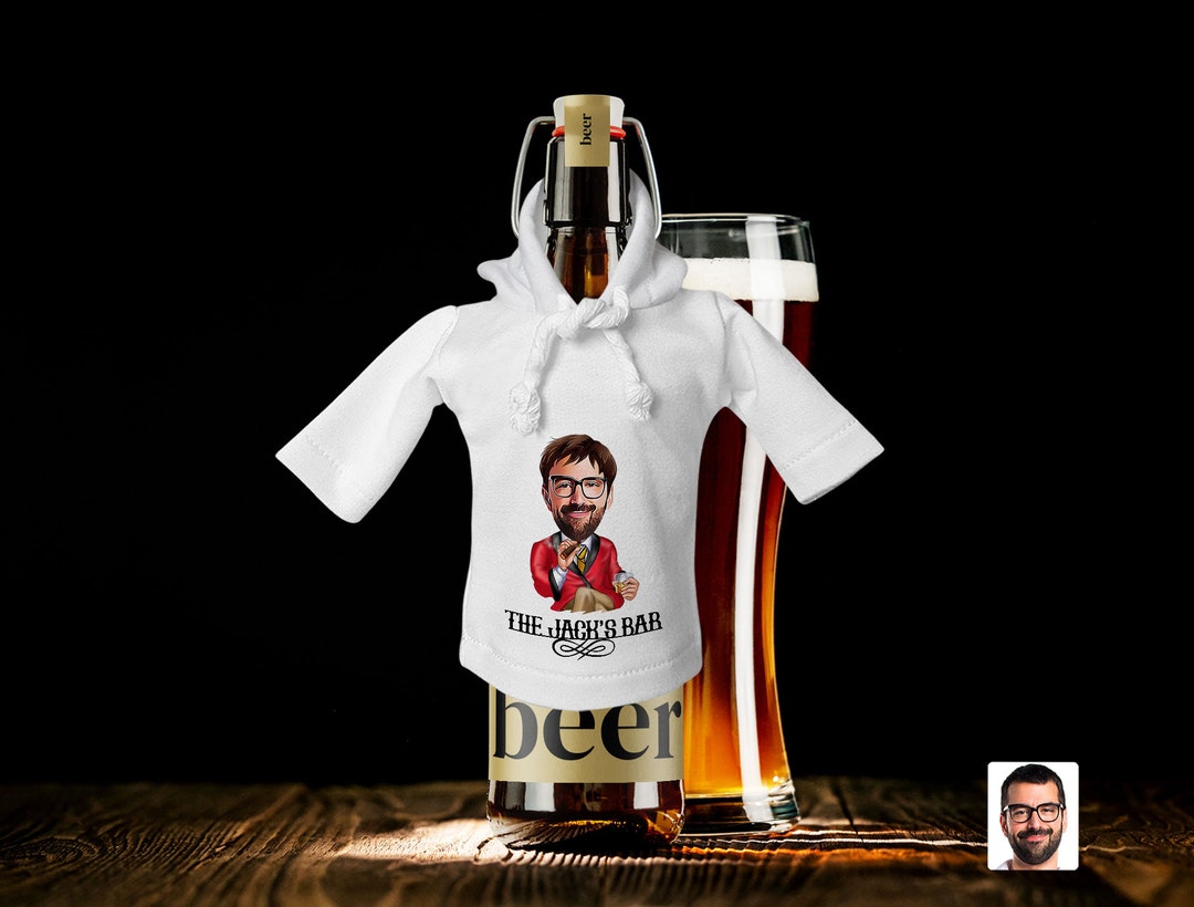 Personalized Cartooned Alcoholic Drink Bottle T-shirt, Home Bar Decor ...