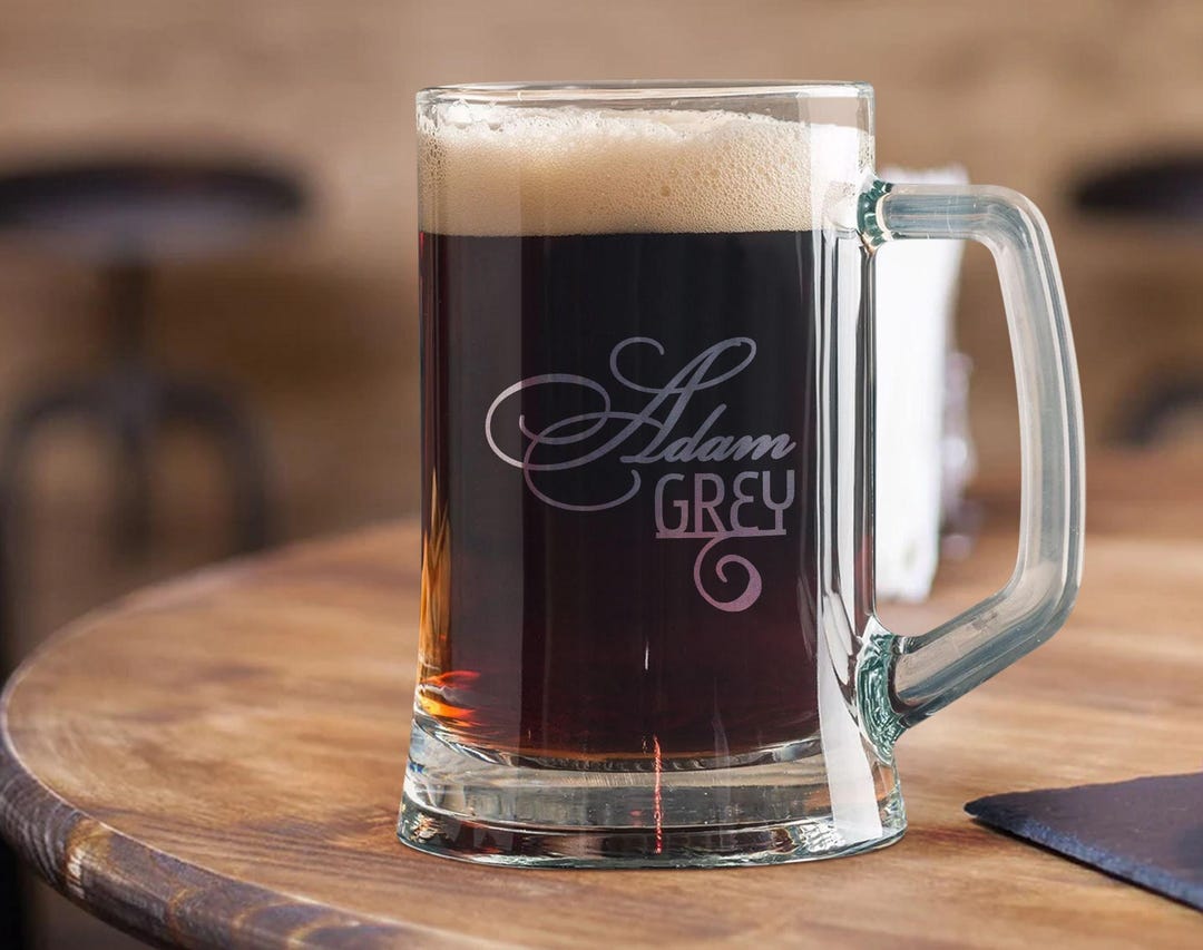 Personalized Laser Engraving Beer Glass, Custom Pint Glass, Custom Beer ...