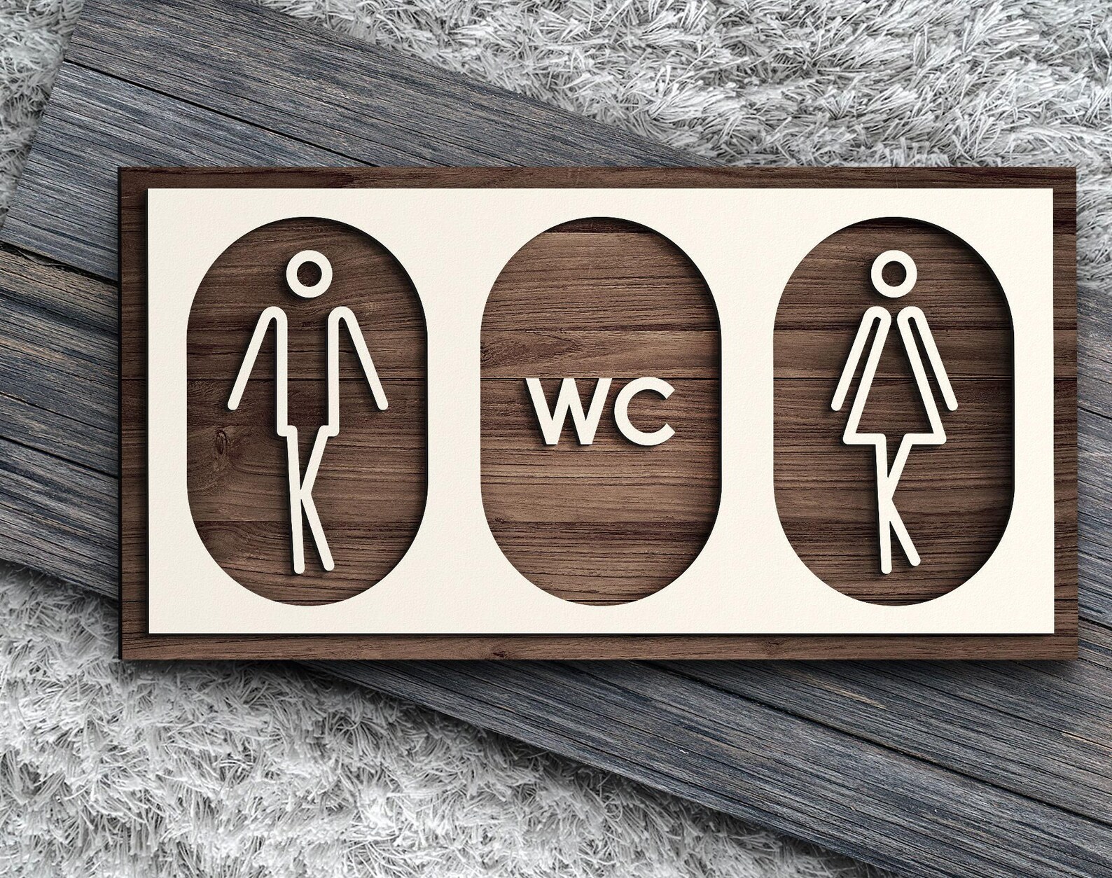 Restroom Door Sign, Men Women WC, Toilet Entrance, Restaurant Sign ...