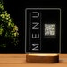 Custom LED Qr Code Menu Sign LED Decor With Natural Wood - Etsy