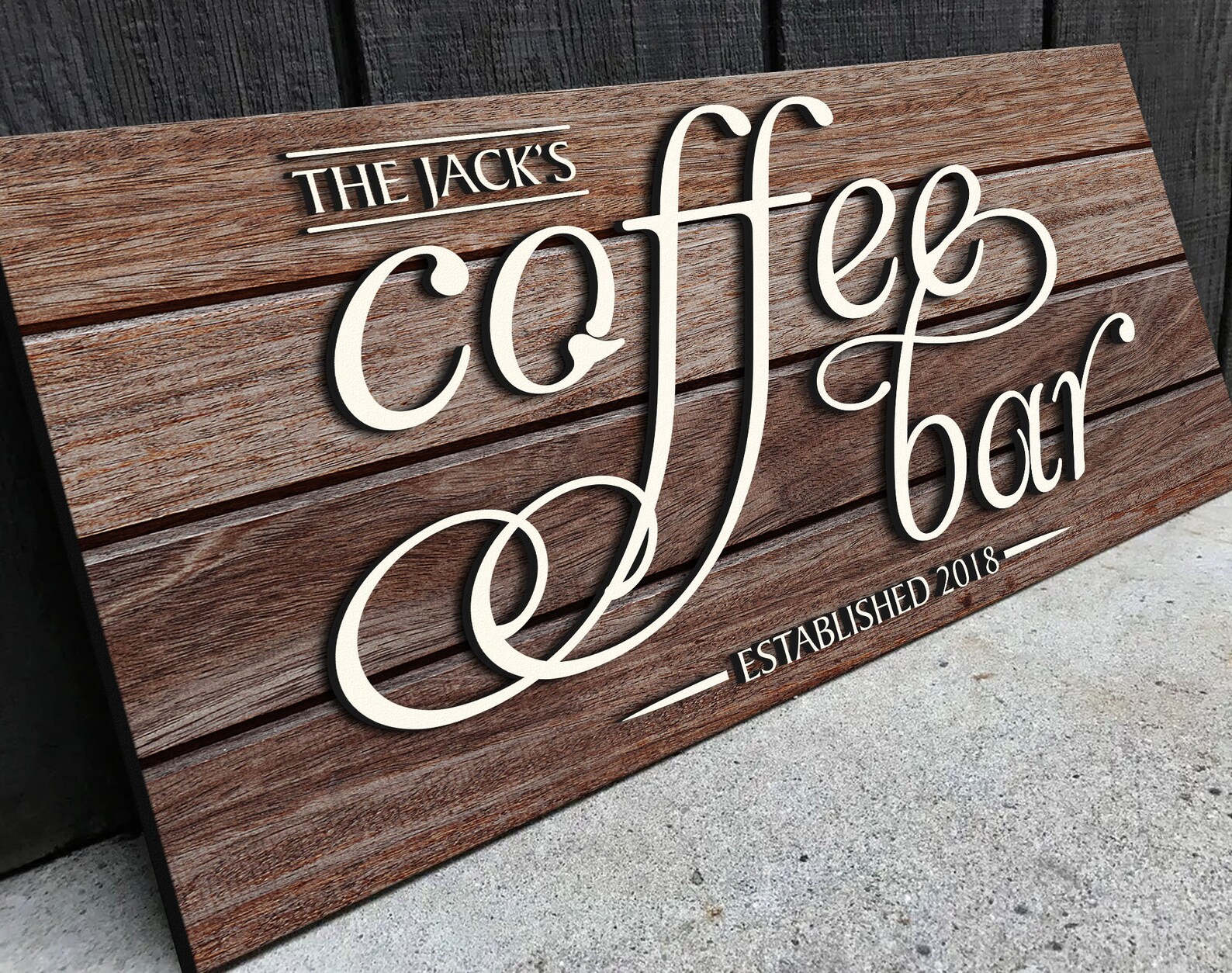 Personalized Coffee Bar Sign Wooden Sign Gift Custom Wood - Etsy