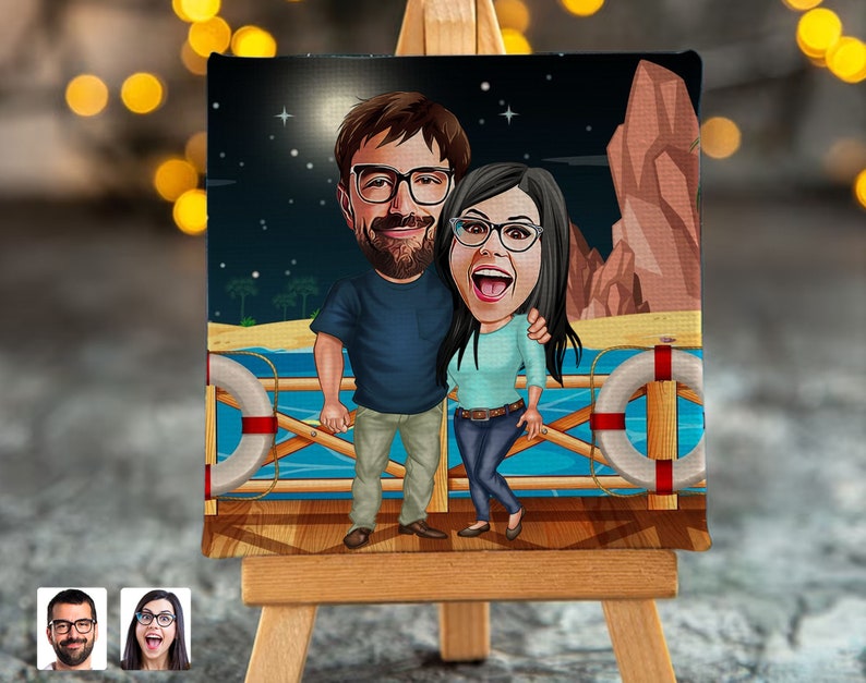 Personalized Cartoon Cruise Trip Drawing Custom Cartoon - Etsy