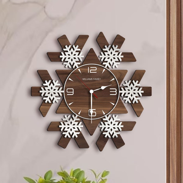 Snowflake Wall Clock - Etsy