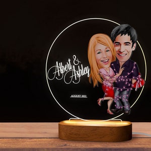 Custom LED Night Light Decor Prepared With a Special Cartoon - Etsy