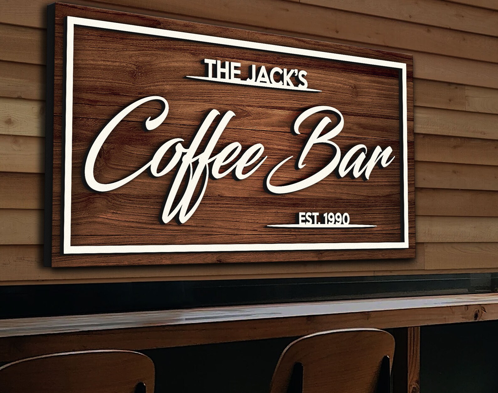 Personalized Coffee Bar Sign Wooden Sign Gift Custom Wood - Etsy