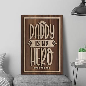 Personalized Father's Day Design Wood Wall Art, Custom Wooden Painting ...