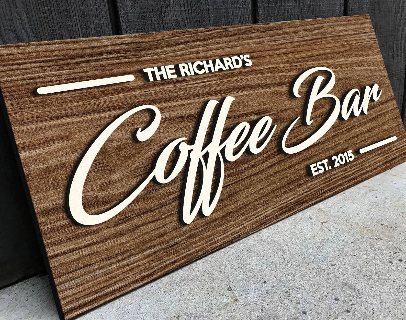 Personalized Coffee Bar Sign Wooden Sign Gift Custom Wood - Etsy