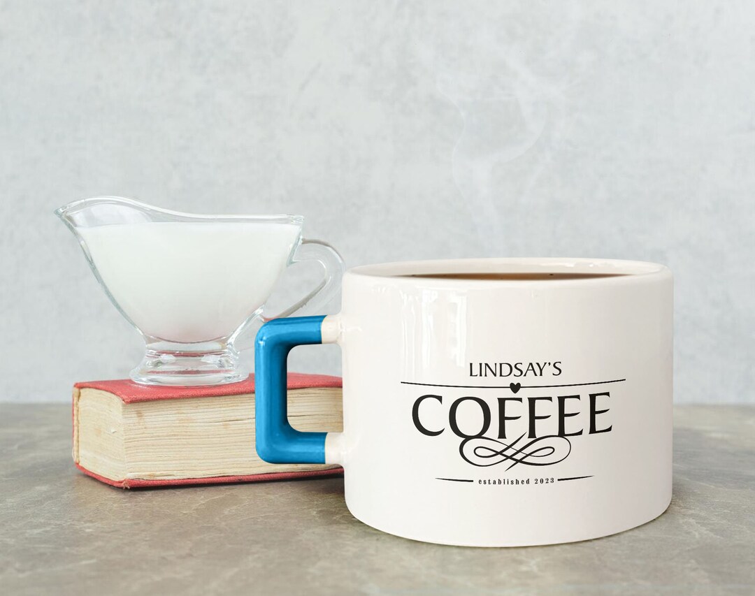 Customized Name Coffee and Tea Cup, Personalized Coffee Cups, Colored ...