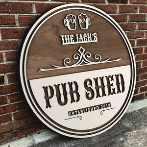 Personalized Bar Sign, Round Wooden Sign, Custom Wood Sign, Home Bar ...